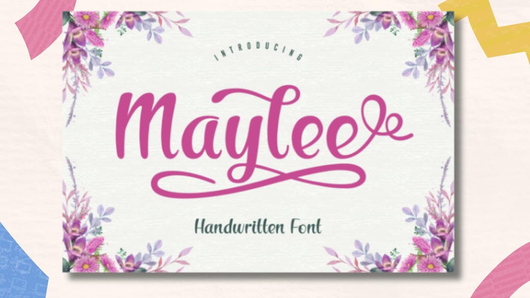 Maylee Font, Handwritten Font, Wedding Font, Modern Font, Display Font ...