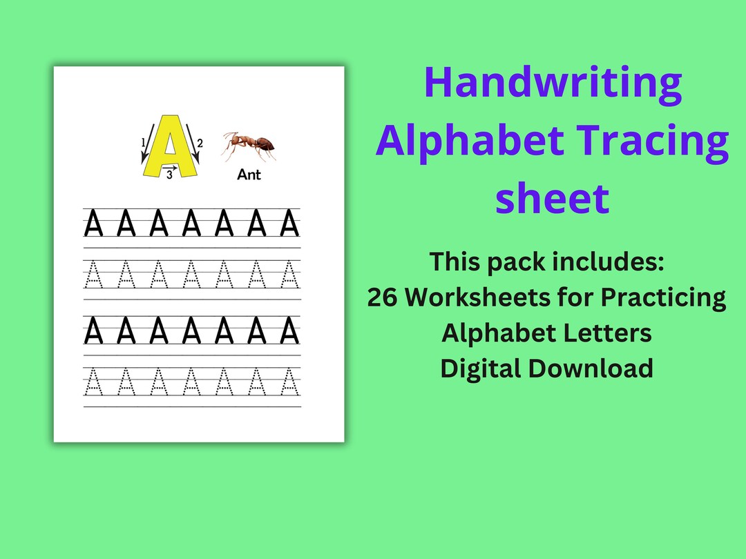 Alphabet Tracing Worksheets | Letter Practice Sheets | Printable ...