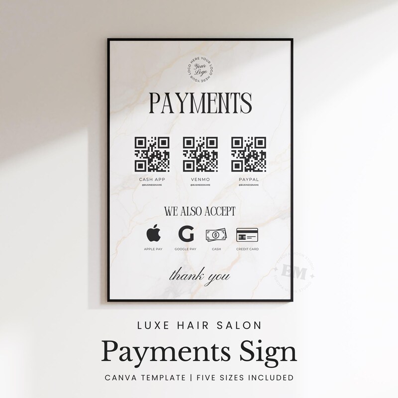 Payments Accepted Sign - Etsy