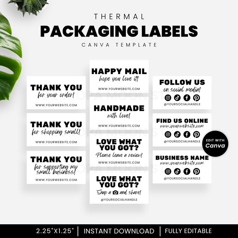 Rectangle Label Customer - Etsy