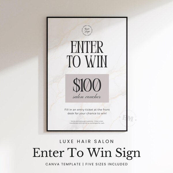 Enter to Win Raffle Sign - Etsy