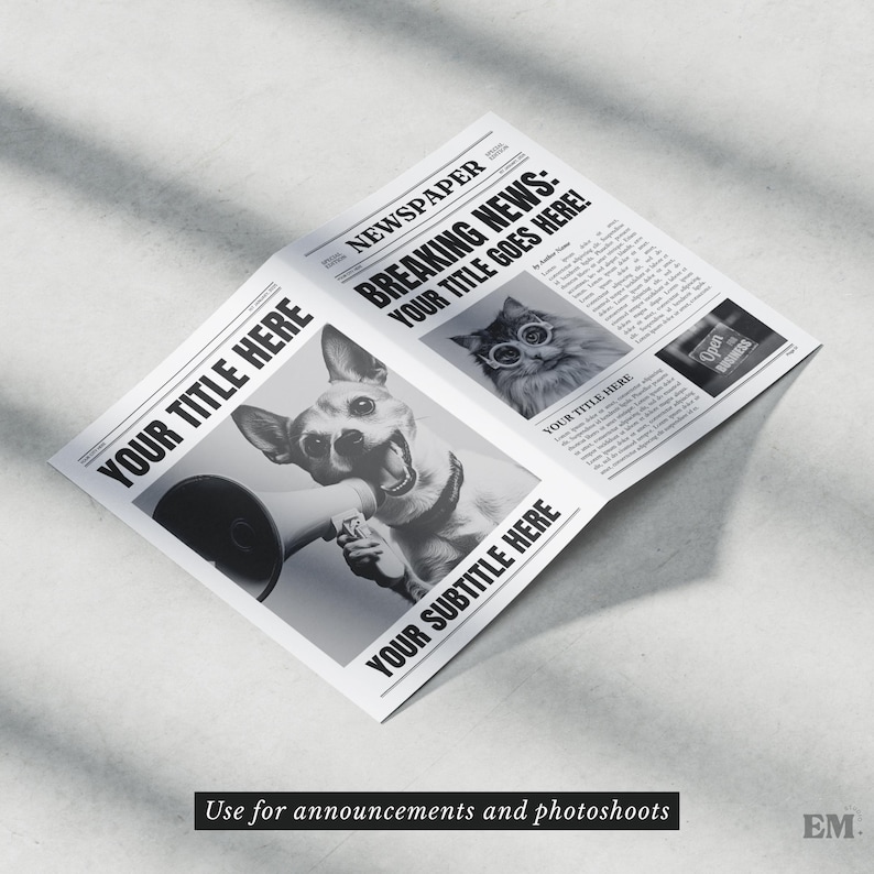 Breaking News Canva Template – Editable Newspaper for Business ...