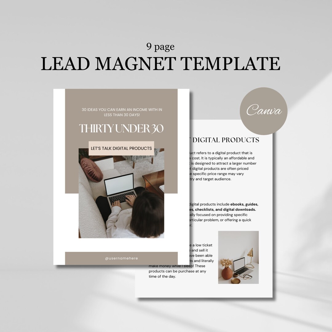 Editable Lead Magnet Template Canva Freebie Template Course Creator ...