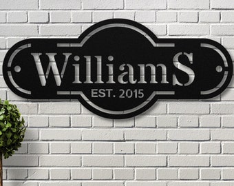 Custom Name Monogram Sign, Personalized Family Initial Plaque, Wedding ...