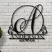 Custom Family Name Sign, Personalized Initial Monogram Plaque, Wedding ...