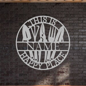 Custom Garden Name Sign, Metal Gardening Home Plaque, Backyard Steel ...