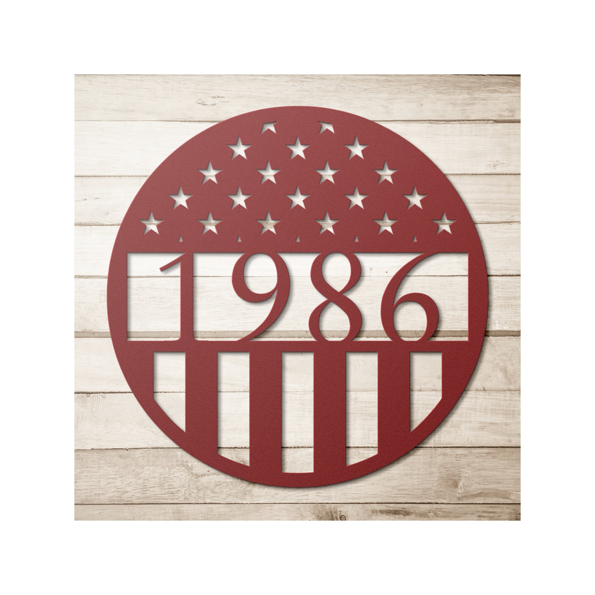 Metal House Number Sign, Custom Address Plaque, Patriotic Flag Home ...