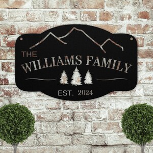 Custom Metal Name Sign, Personalized Family Plaque, Wedding Anniversary ...