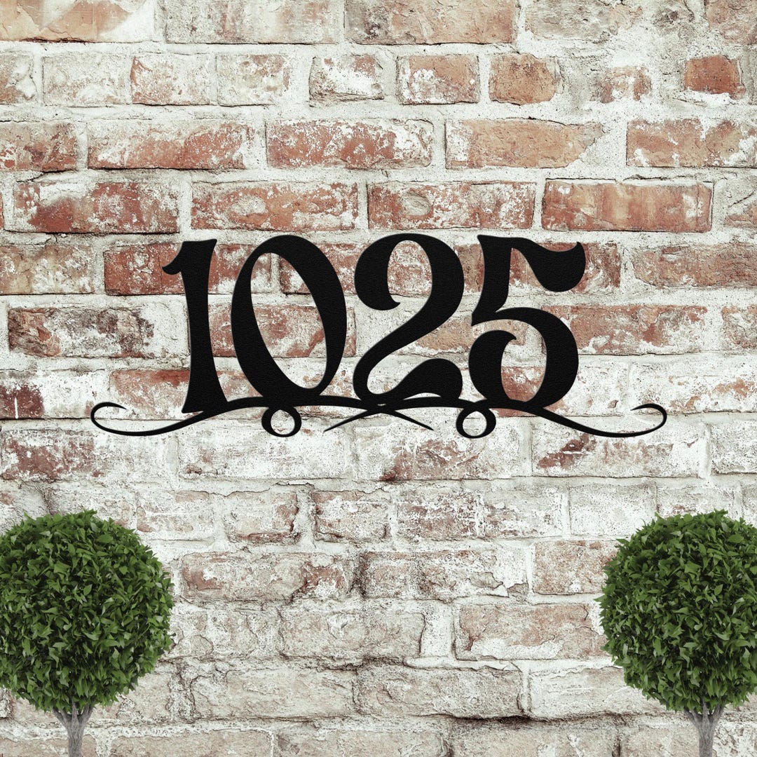 Custom House Number Sign, Metal Address Home Plaque, Front Door Steel ...