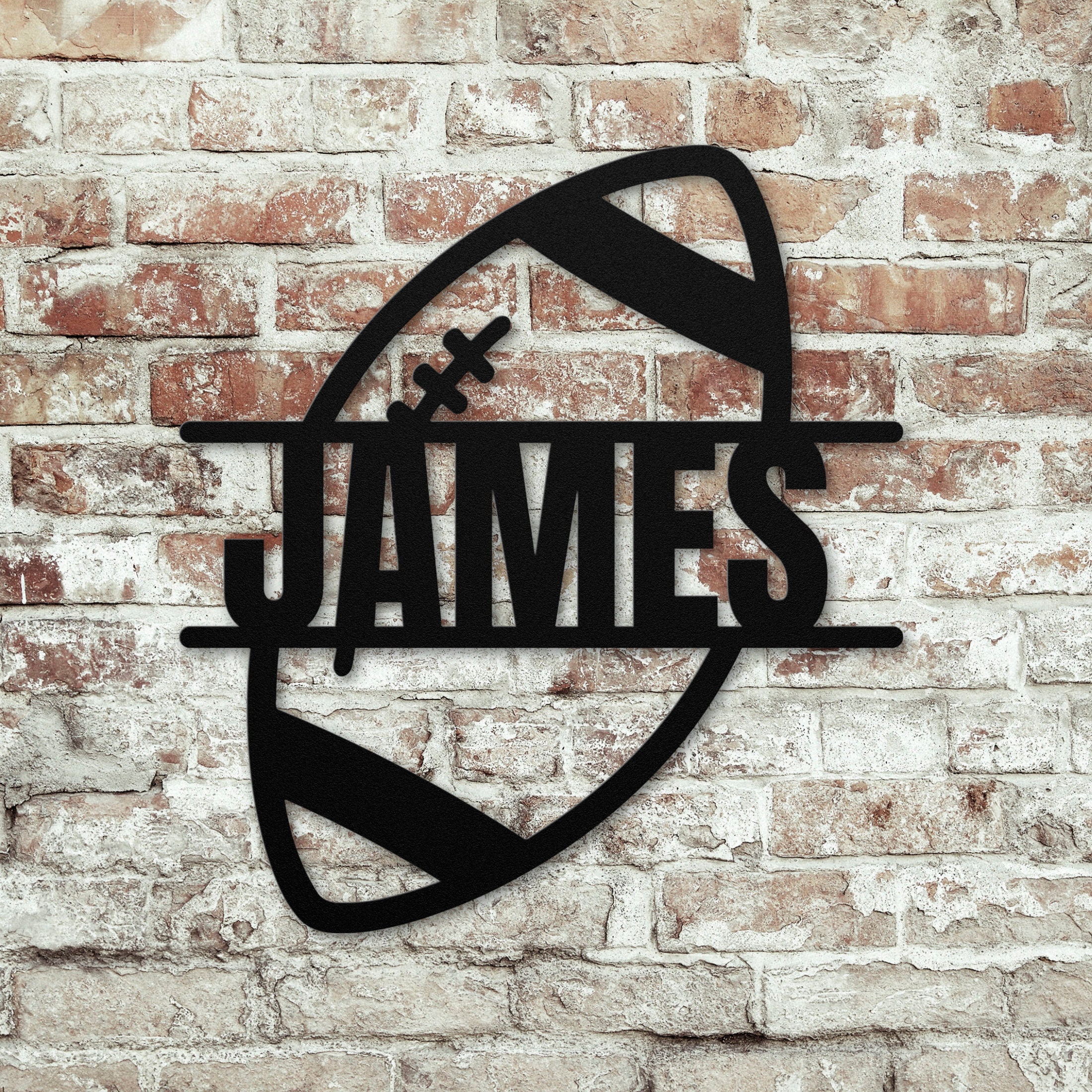 Custom Football Name Sign, Personalized Sports Team Plaque, Kids Room ...