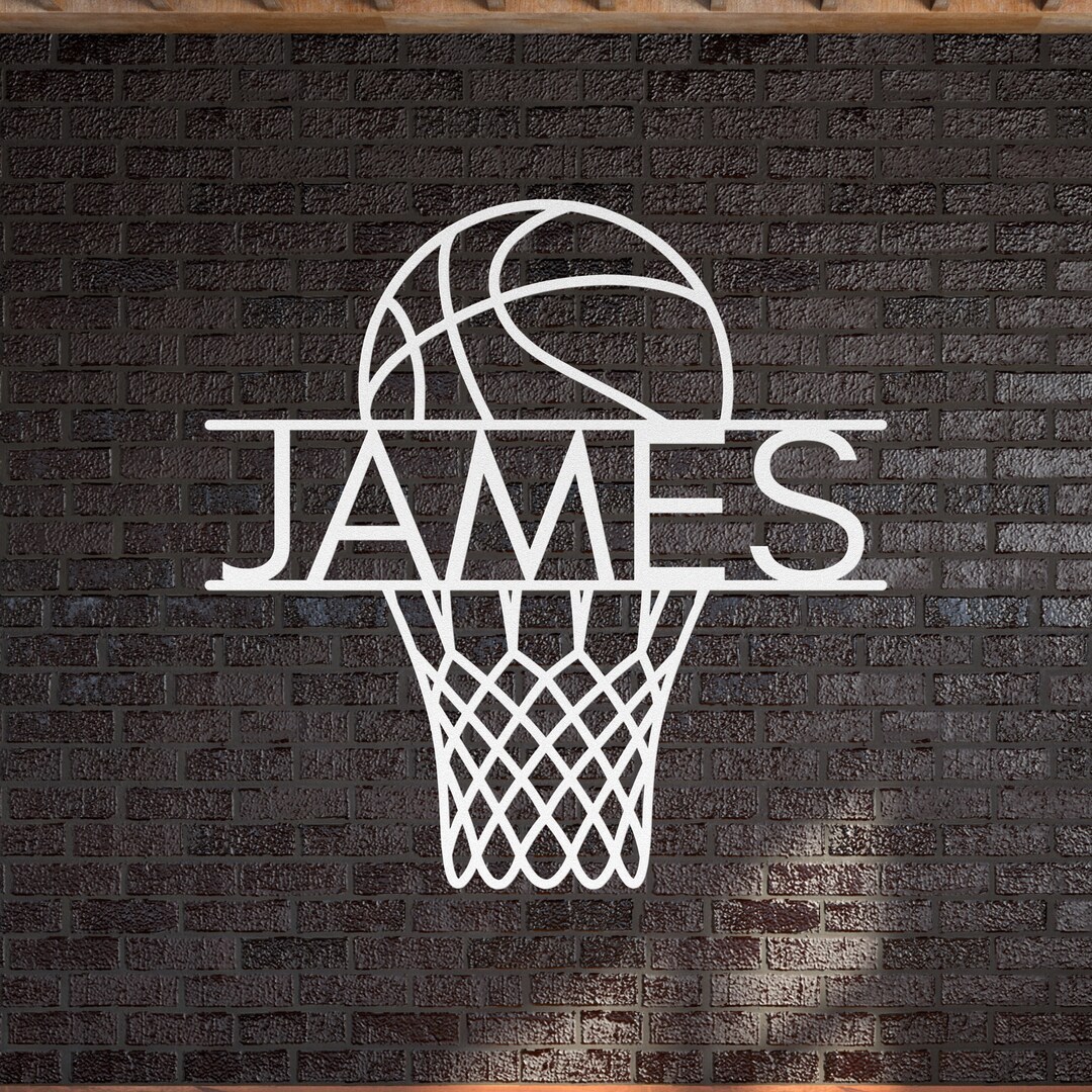 Custom Basketball Name Sign, Personalized Sports Team Plaque, Kids Room ...