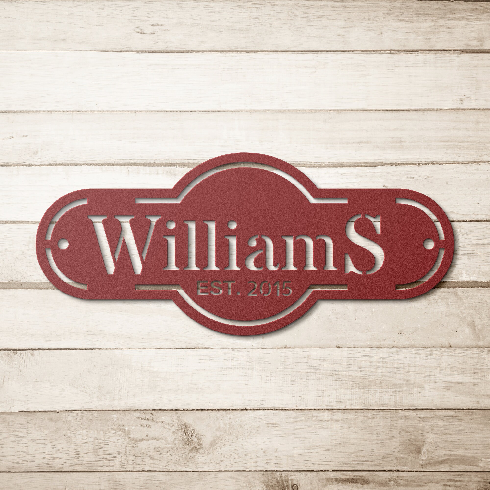 Custom Metal Name Sign, Personalized Family Plaque, Wedding Anniversary ...