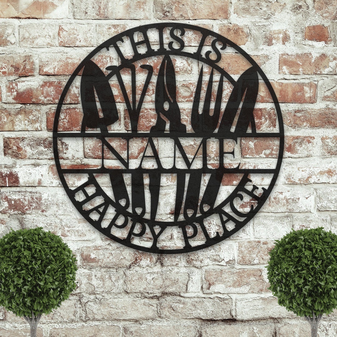 Custom Garden Name Sign, Metal Gardening Home Plaque, Backyard Steel ...