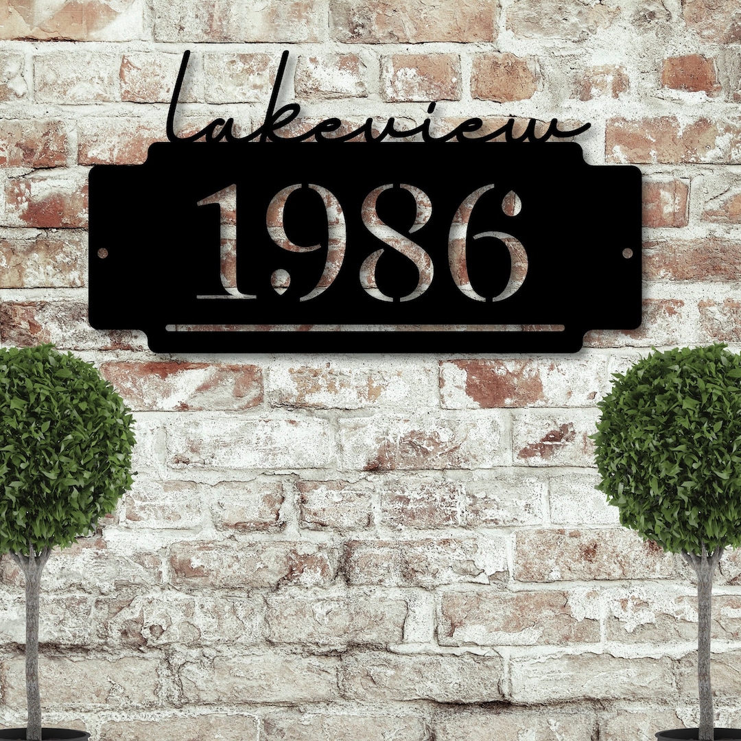 Personalized Metal Address Sign, Custom Home Address Plaque, Metal ...