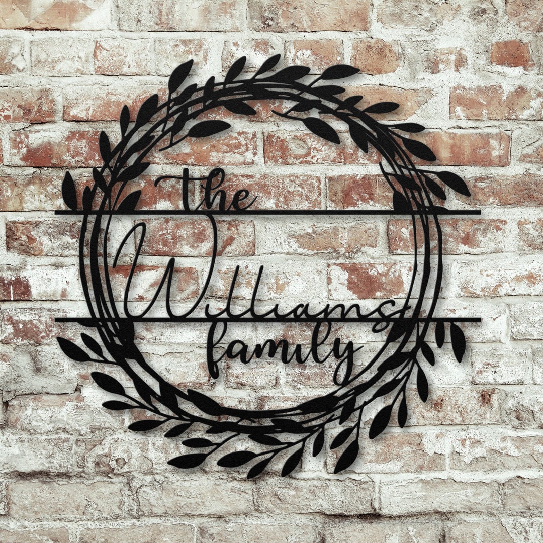 Custom Metal Name Sign, Personalized Family Plaque, Wedding Anniversary ...