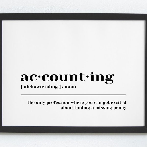 Printable Accounting Decor, Accountant Poster, Bookkeeper Print ...