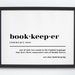 Printable Bookkeeper Dictionary Print, Accounting Decor, Bookkeeper ...