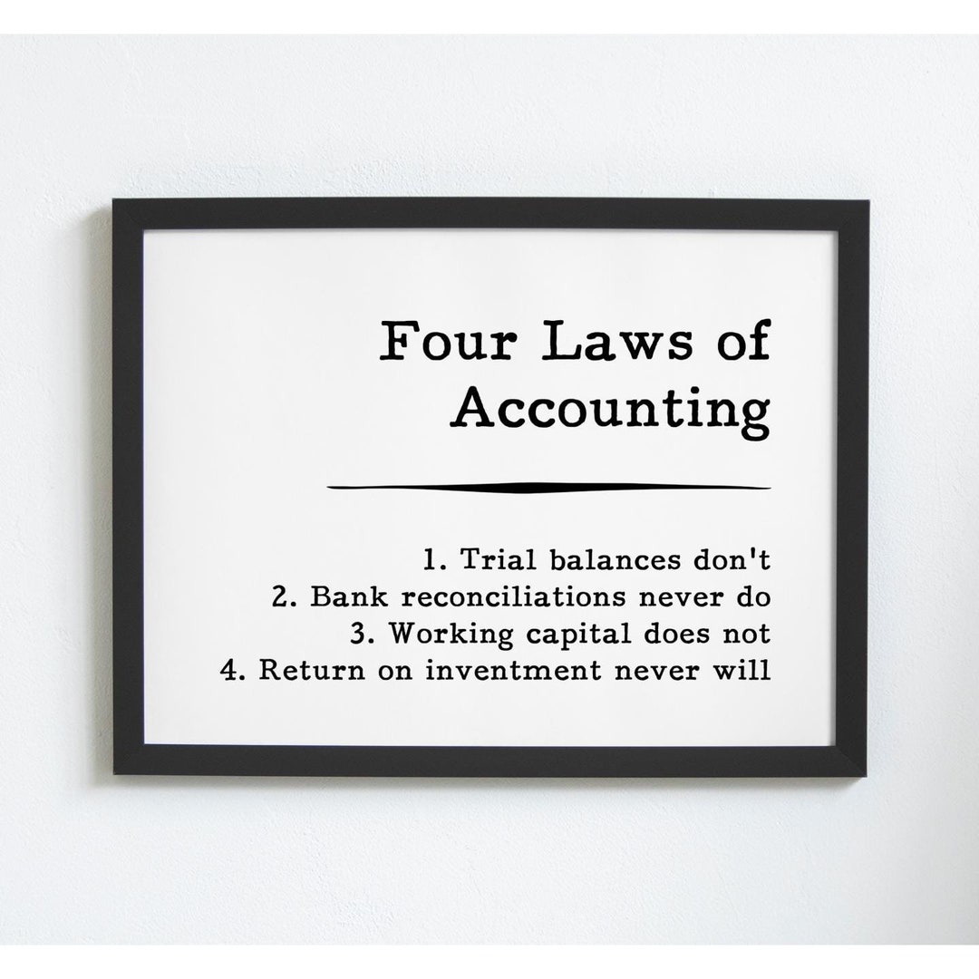 Printable Accounting Decor, Accountant Poster, Bookkeeper Print ...