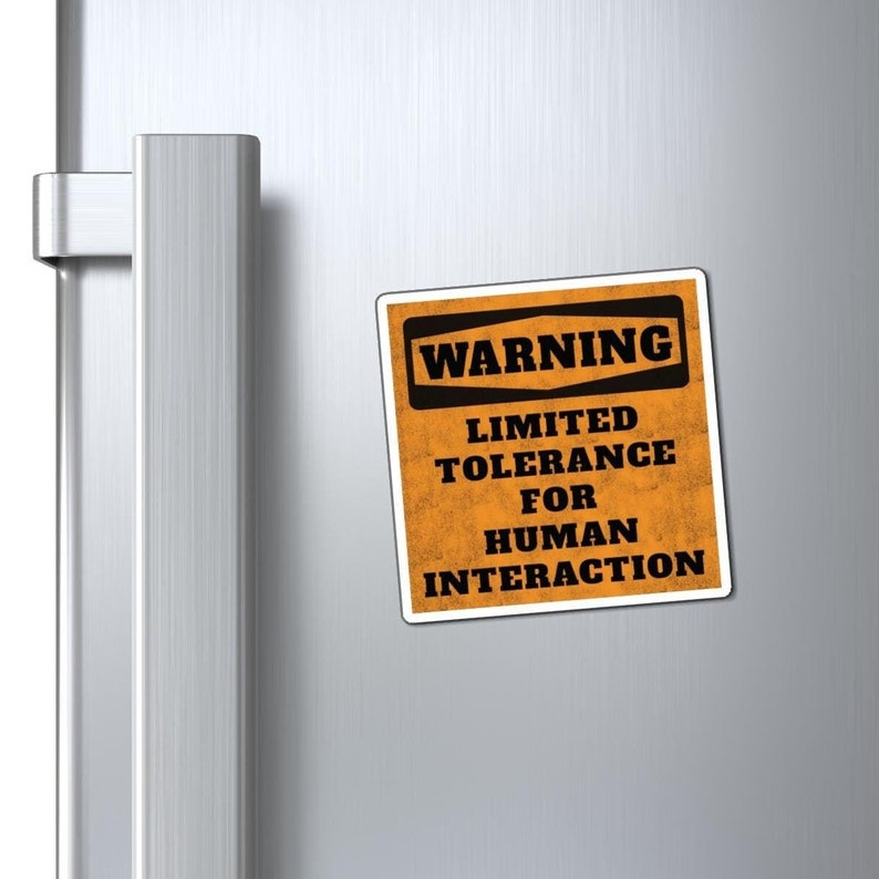 Funny Work Magnet, Gag Warning Sign, Corporate Office Decor, Cubicle ...