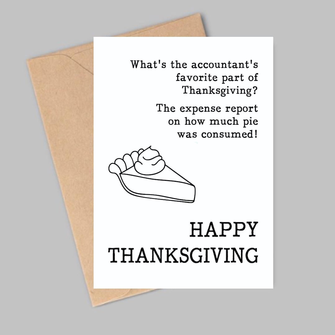 Printable Thanksgiving Card for Accounting Coworker Colleague ...