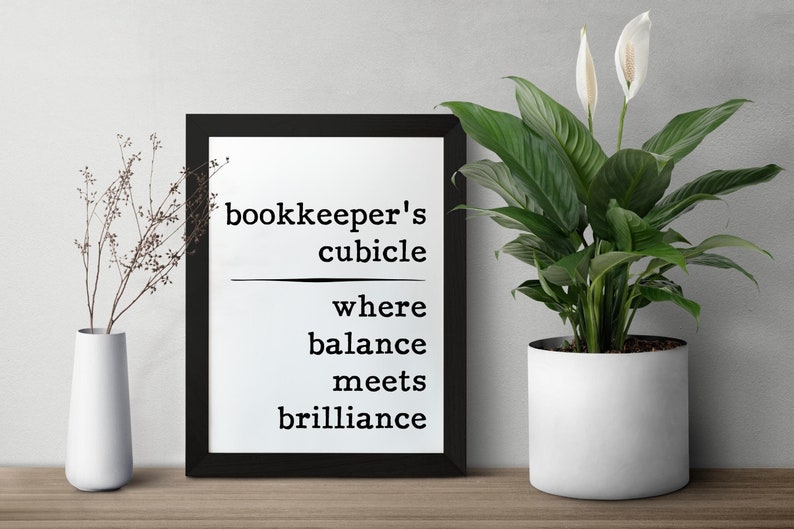 Printable Bookkeeper Poster, Bookkeeping Decor, Accounting Print ...