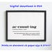 Printable Accounting Dictionary Print, Accounting Decor, CPA Accountant ...