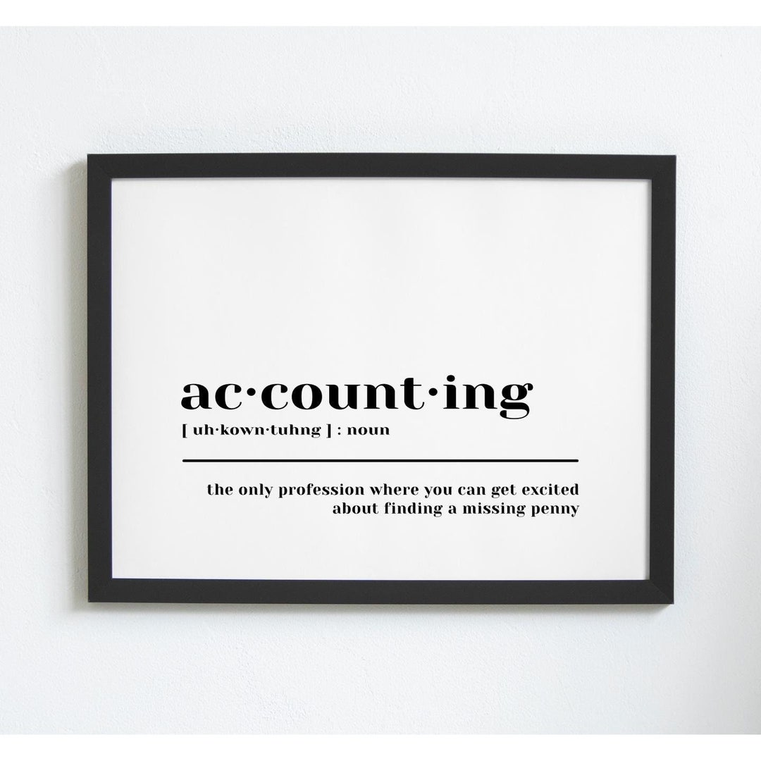Printable Accounting Dictionary Print, Accounting Decor, CPA Accountant ...