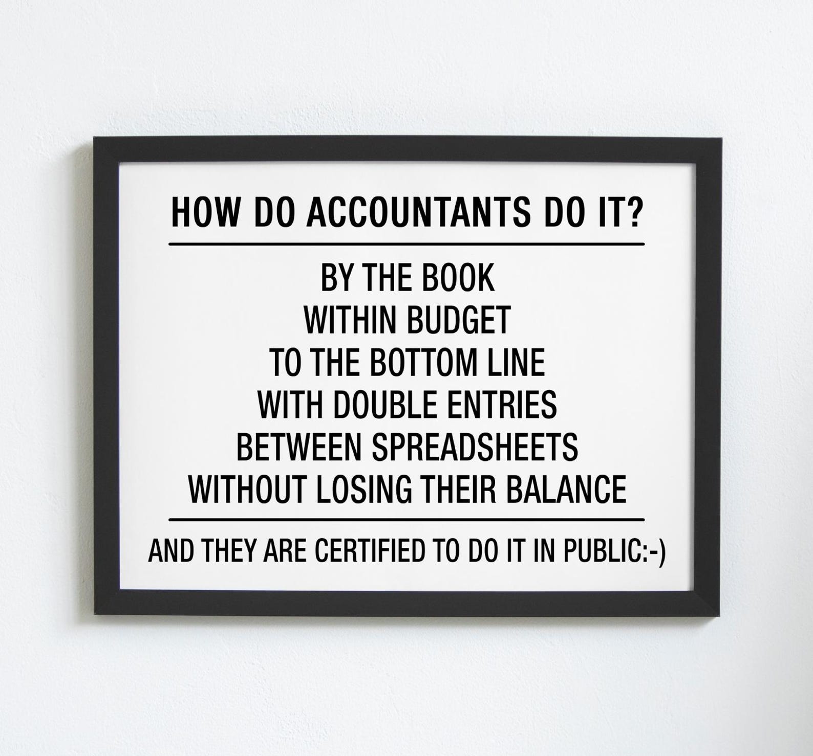 Accounting Humor Poster: Funny Accountant Office Decor (printable PDF ...