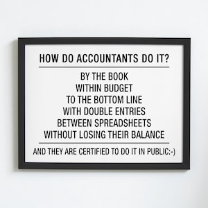 Accounting Humor Poster: Funny Accountant Office Decor (printable PDF ...
