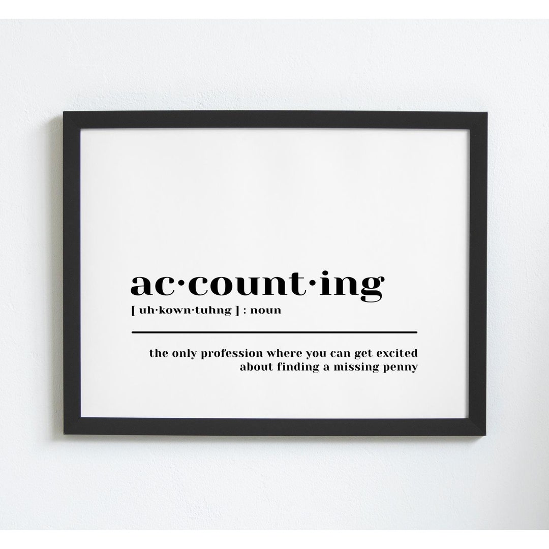 Printable Accounting Dictionary Print, Accounting Decor, CPA Accountant ...