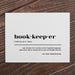 Printable Bookkeeper Dictionary Print, Accounting Decor, Bookkeeper ...