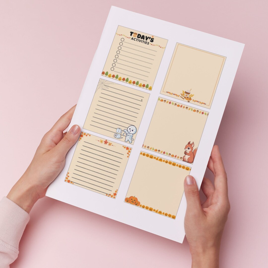 Printable Winter, Summer, Autumn, Spring Memo Pad, Cute Printable ...