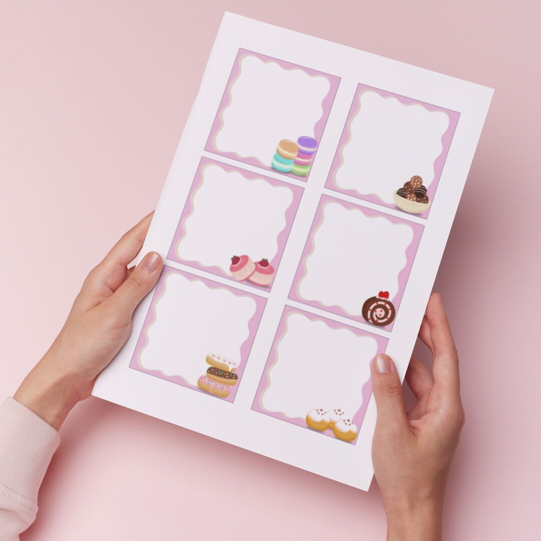 Printable Sweets and Coffee Memo Pad - Etsy