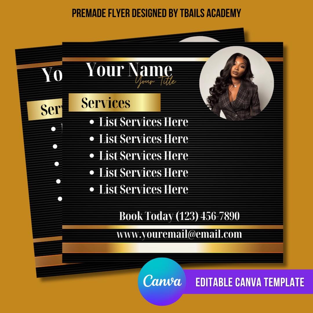 DIY Services Flyer Template, Editable Canva Business Flyer, Instagram ...
