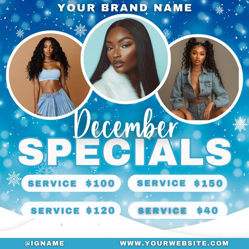 December Specials Flyer Template, Editable Canva Business Flyer ...