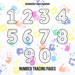 Number Tracing Worksheets: Preschool Handwriting Practice (PDF Download ...