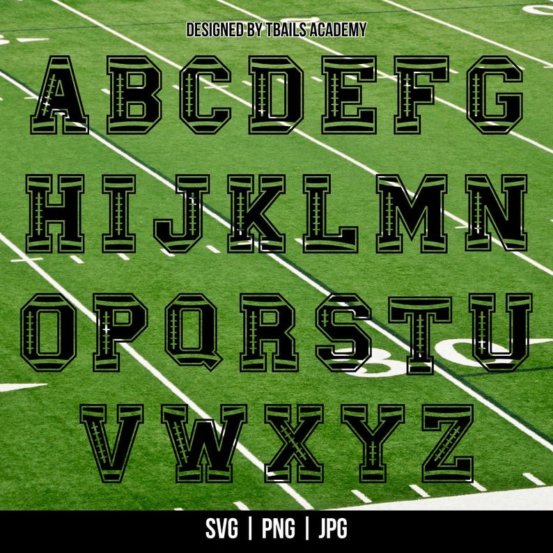 Football Player Letters Bundle: SVG, PNG, Font - Etsy