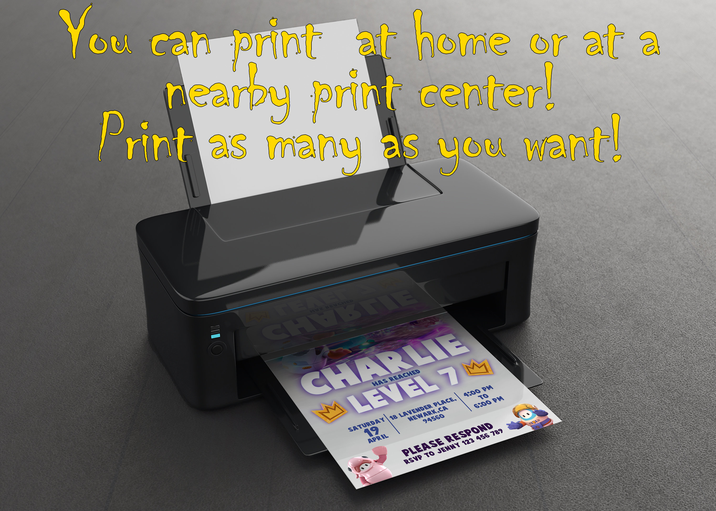 Editable Fall Guy Birthday Invitation Template Digital Kids Party ...