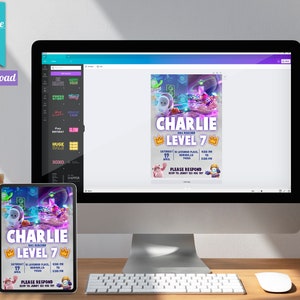 Editable Fall Guy Birthday Invitation Template | Digital Kids Party ...