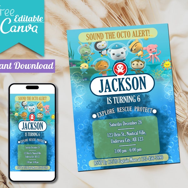 Octonauts Invitation - Etsy