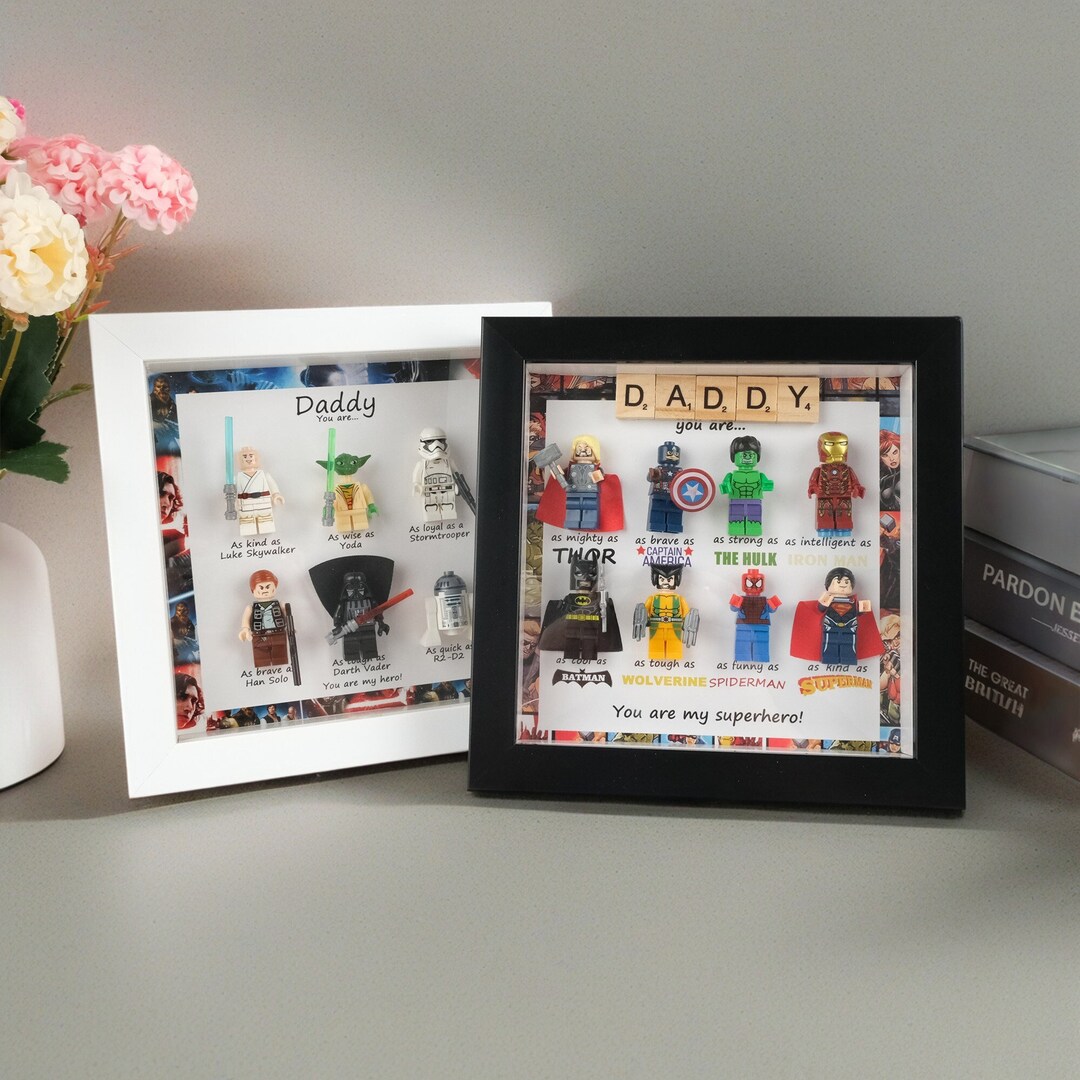 Dad Superhero Frame, Superhero Dad, Fathers Day Superhero Gift, Son ...