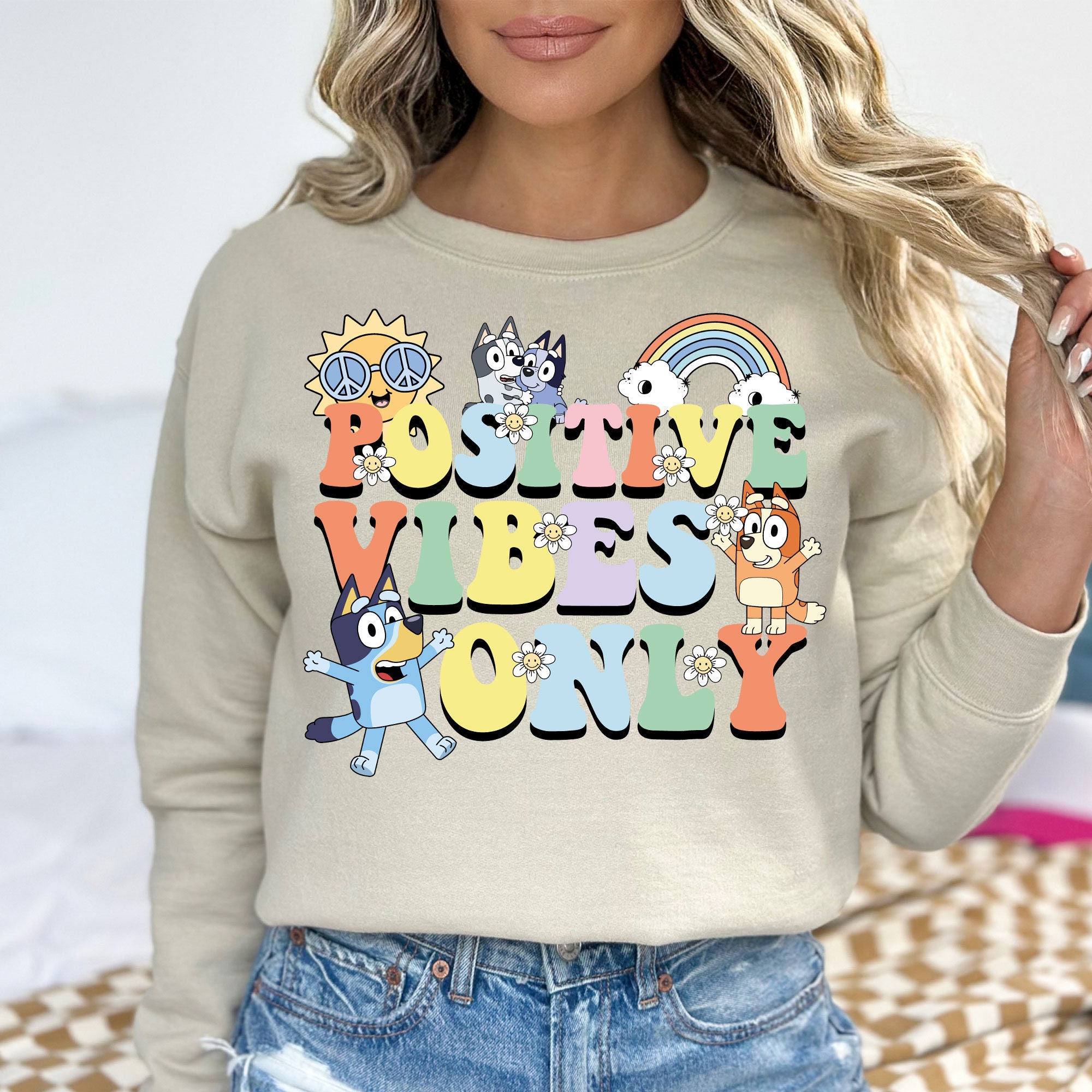 Bluey Positive Vibes Only Png, Bluey and Bingo PNG, Bluey Friends Png ...