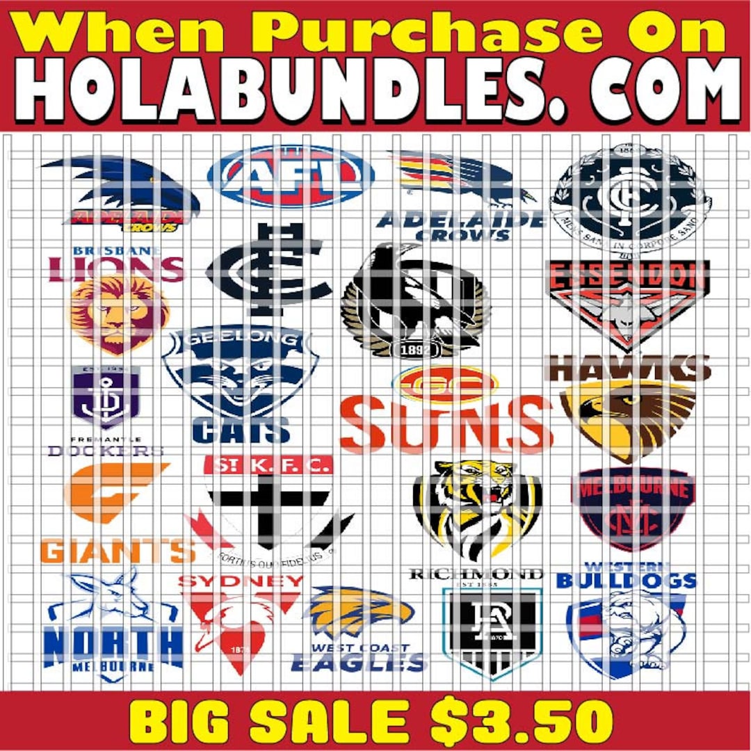 A F L Teams Bundle Svg, Afl Logo Svg, Football Svg, A F L Bundle Svg ...