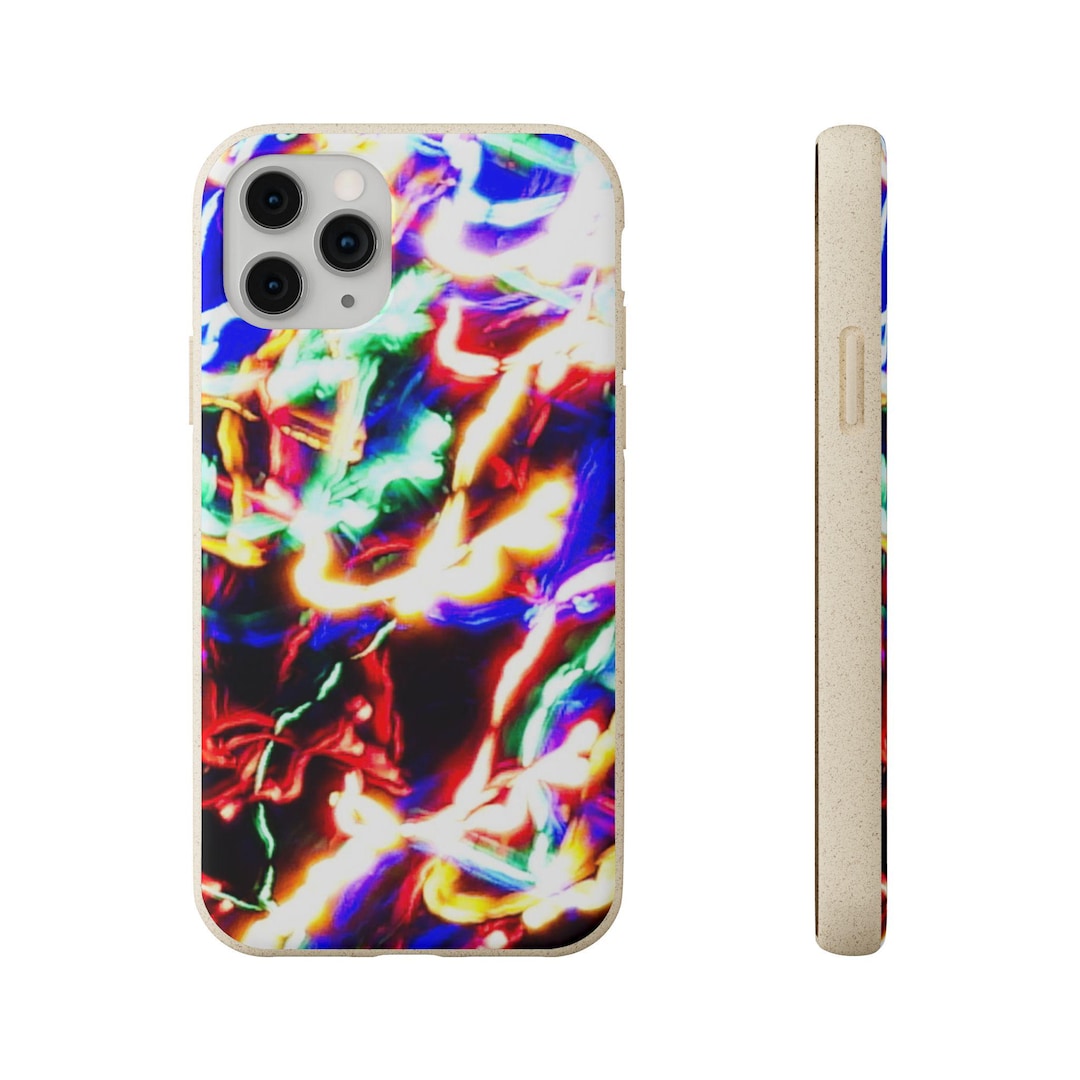 Abstract Neon Swirl Phone Case | Biodegradable Cases - Etsy
