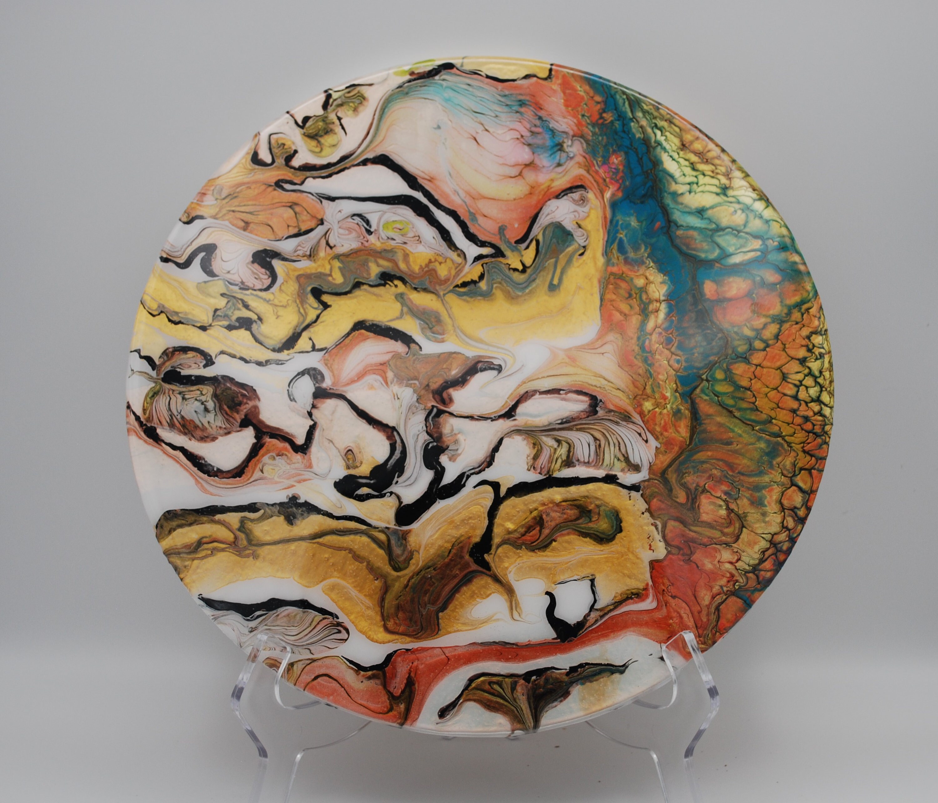 Acrylic Painting on Birch Panel Board/fluid Art Painting/abstract ...