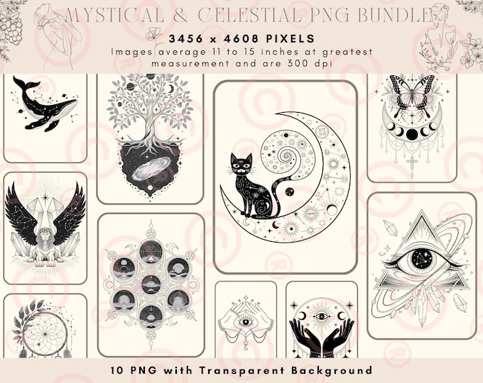 Celestial Clipart, Moon Phase Svg, Mystical Vector Icons, Sun and Moon ...