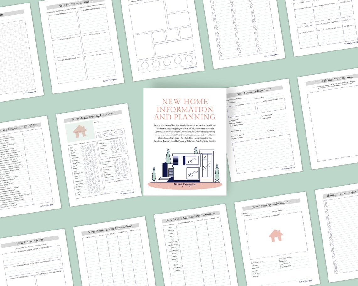 New Home Information and Planning Guide, Instant Digital Download, PDF ...