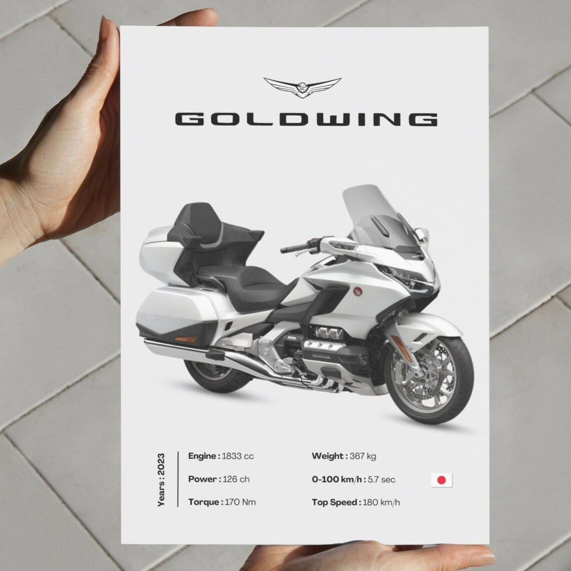 Honda Goldwing DCT | 2023 | Personalized Motorcycle Poster | Gift for ...