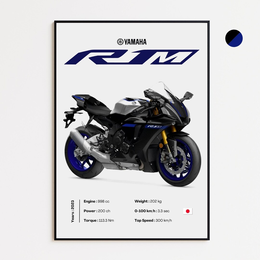 Yamaha R1M 2023 Personalized Motorcycle Poster Gift for Bikers Wall ...