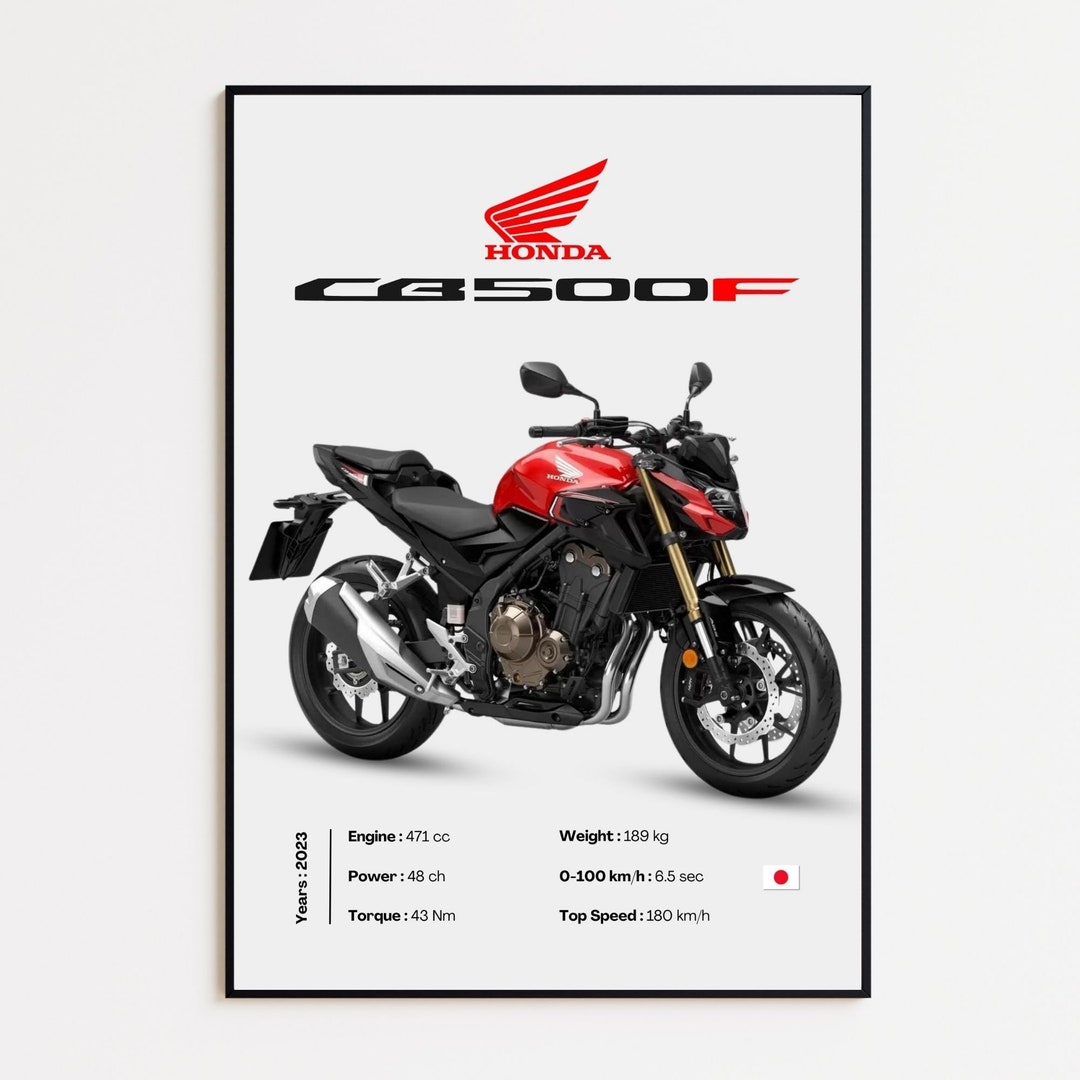 Honda CB500F 2023 Personalized Motorcycle Poster Gift for Bikers Wall ...